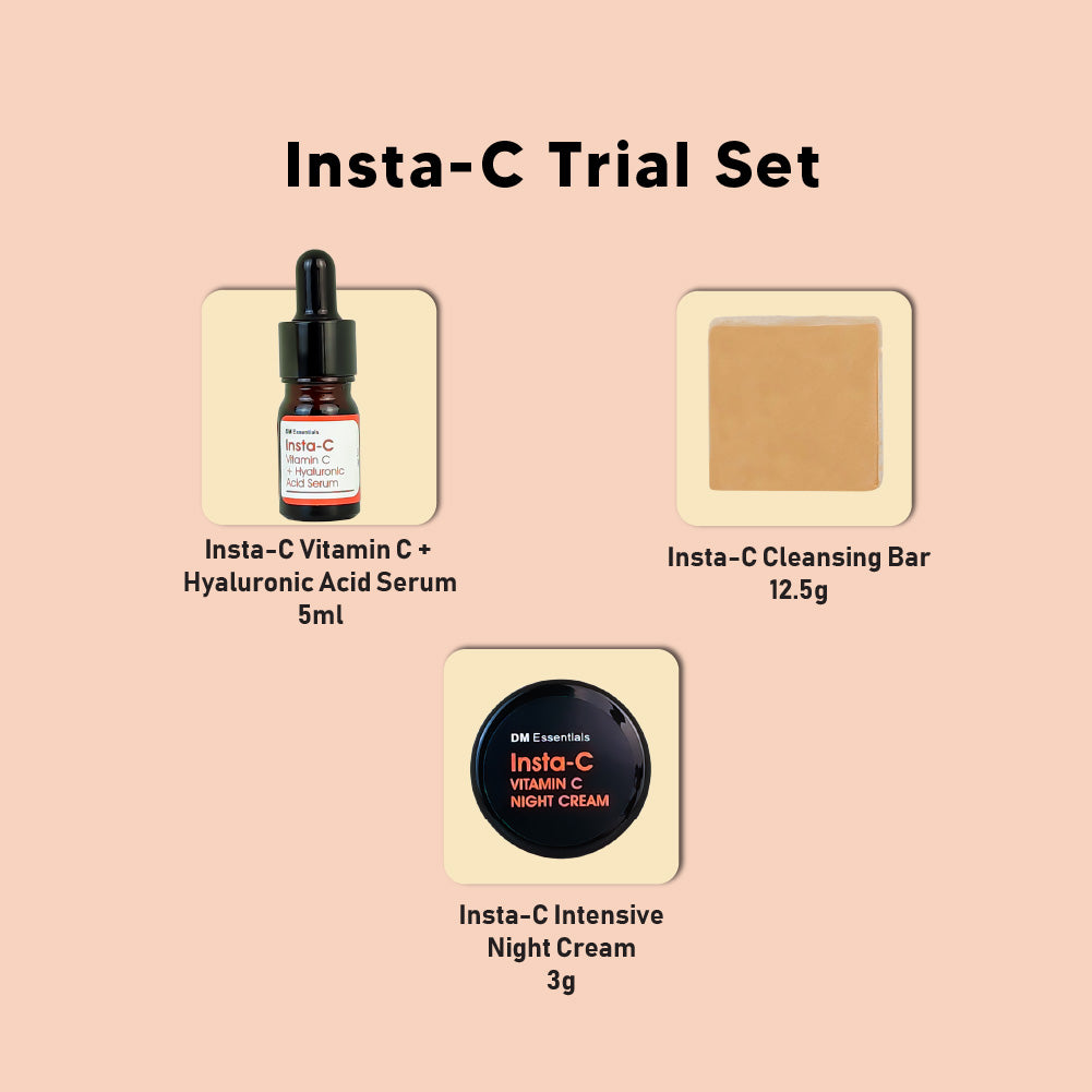 Insta-C TRIAL SET + Physical Sunscreen with Vitamin C | dmessentials