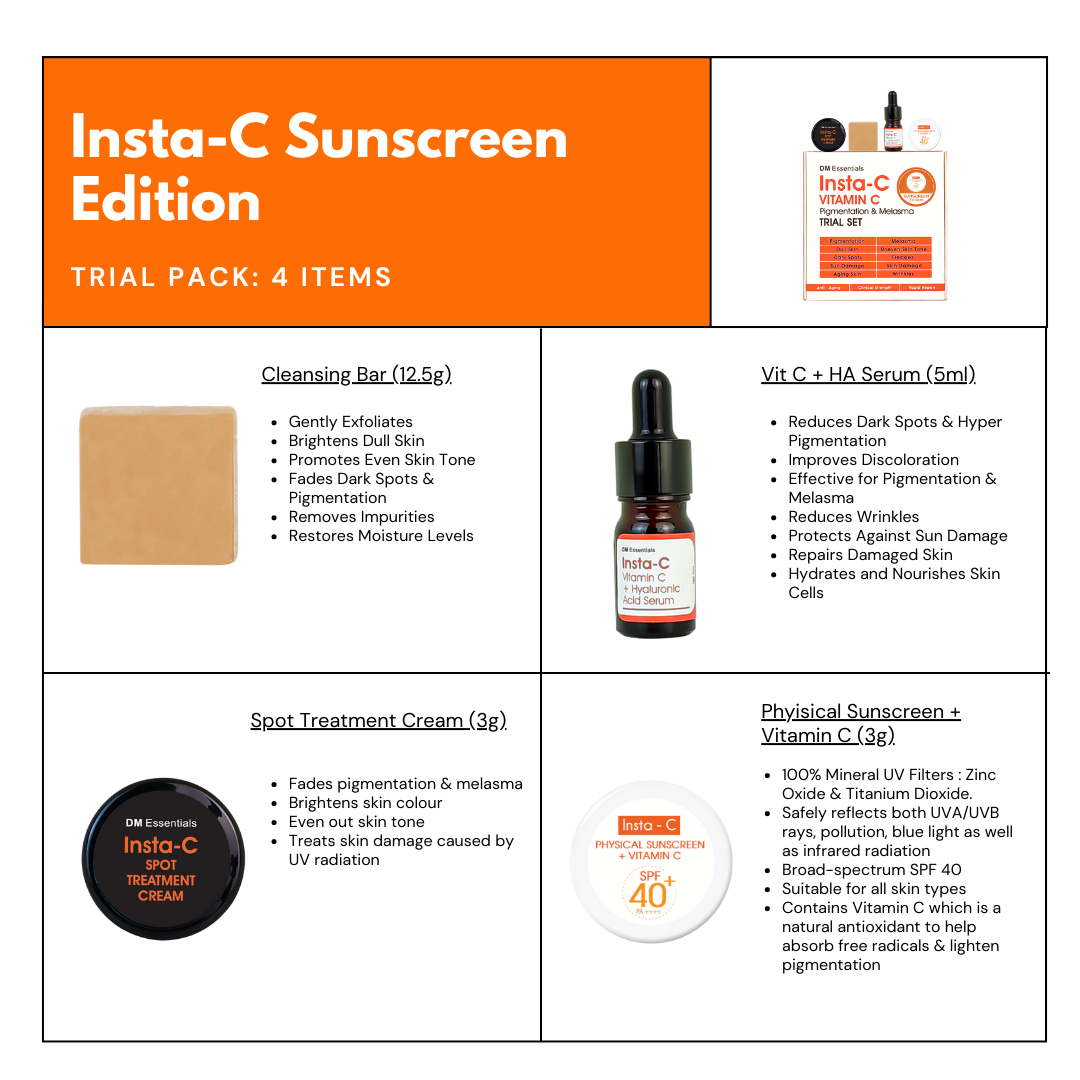 Insta-C Trial Set (Sunscreen Edition) | dmessentials